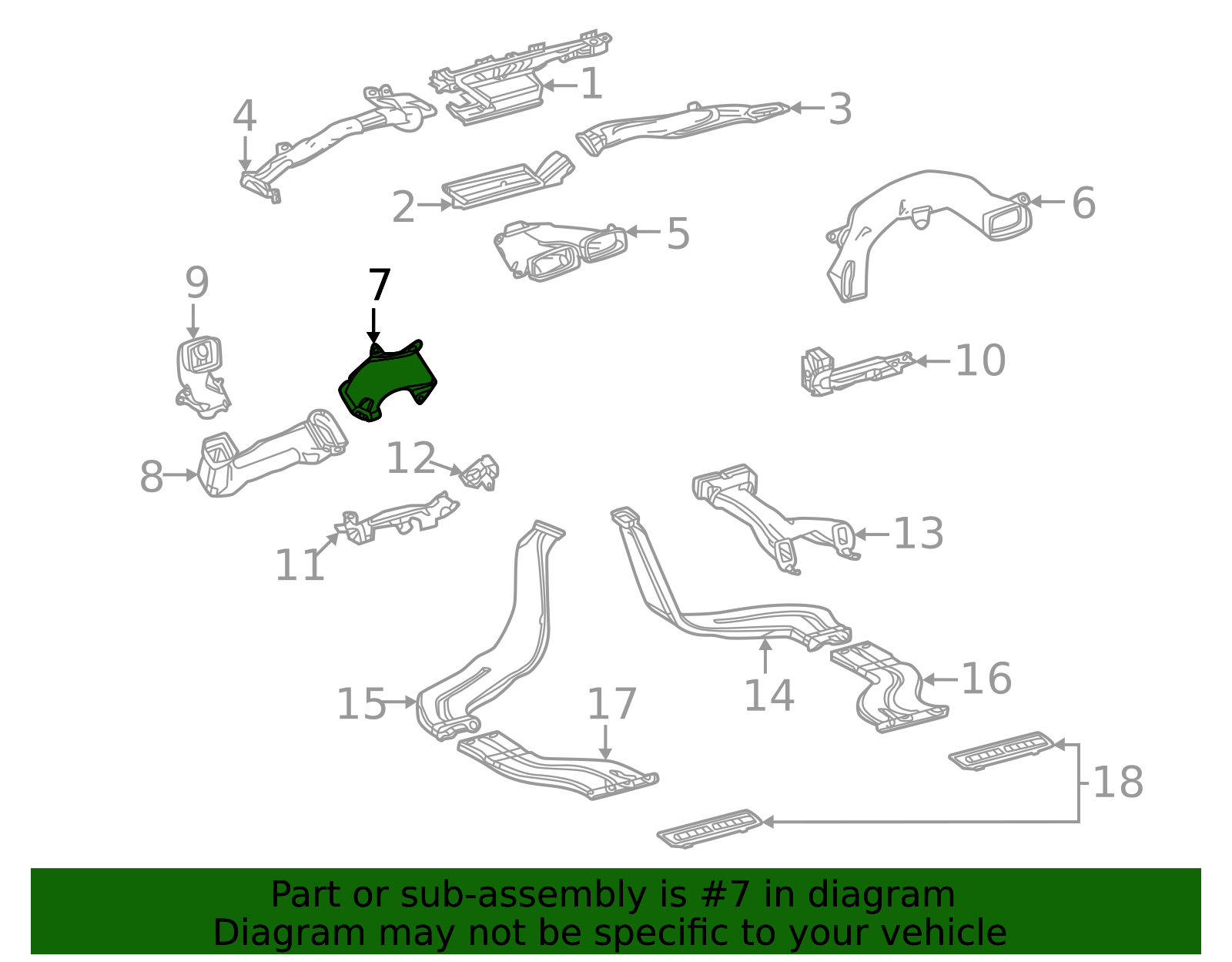 2021-2025 Toyota Mirai Upper Duct 55843-62050 | MotorMotor