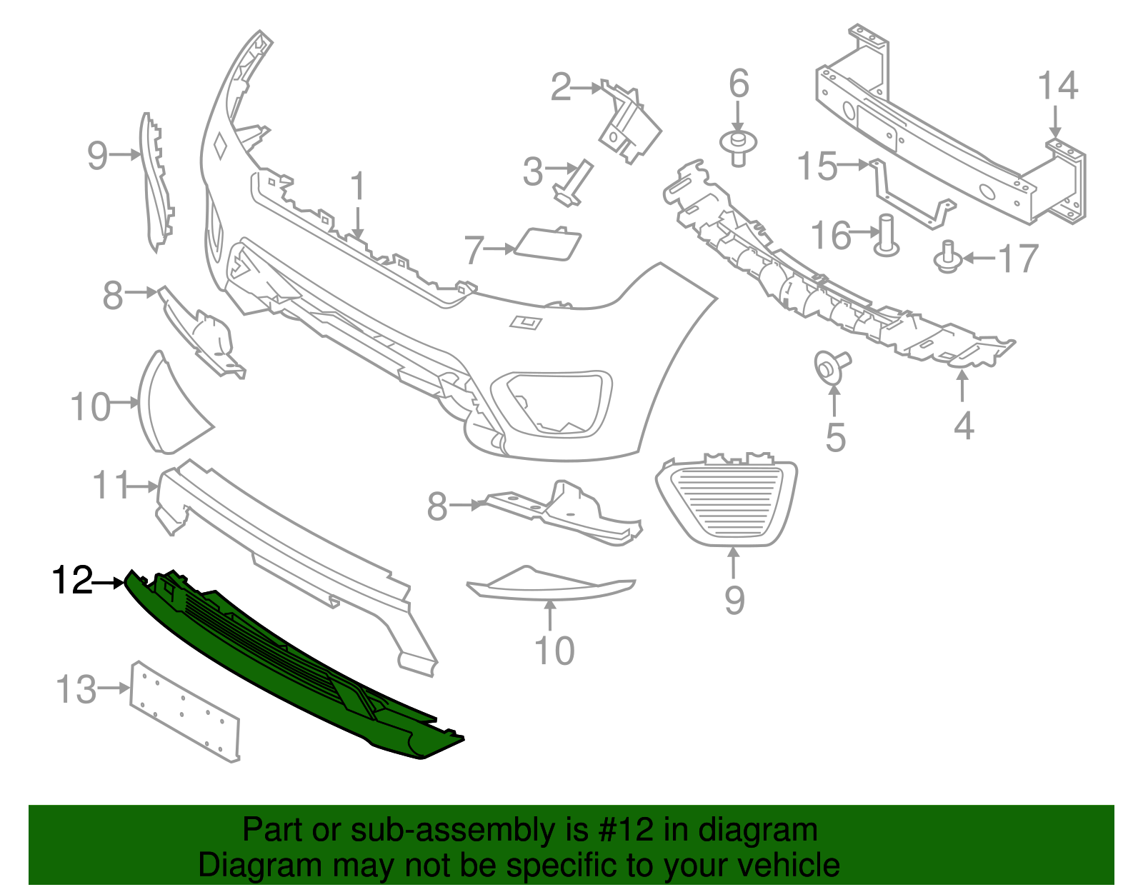 Genuine OEM Lower Deflector Part# LR062303 Fits 2015-2017 Land Rover ...