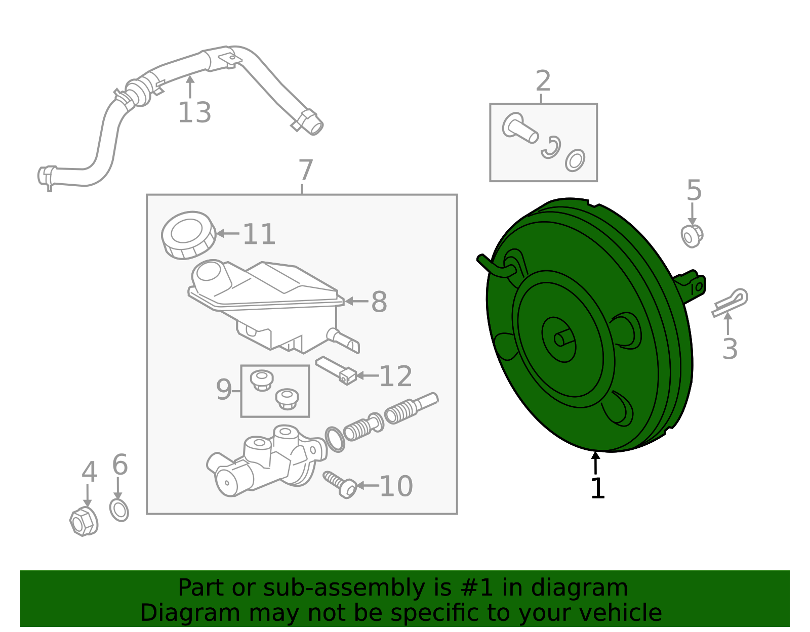 OEM Power Brake Booster - Brake Assist Replacement for Hyundai ...