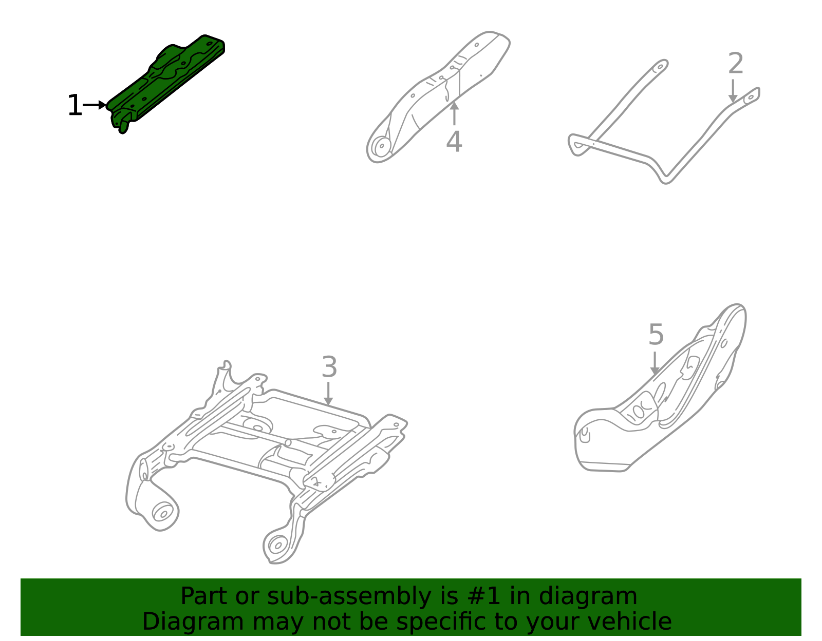 1997-2010 Ford Seat Track F81Z-2561705-CA | Awesome Parts Ford