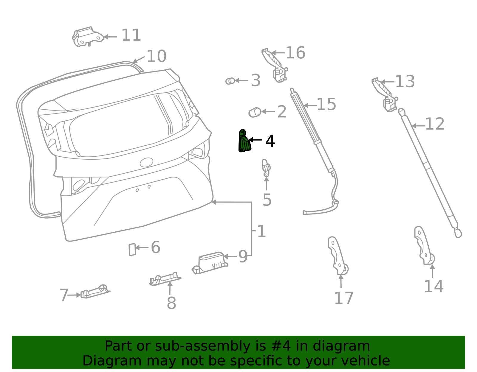 67294-08030 - Lift Gate Stopper 2021-2025 Toyota Sienna | Toyota ...