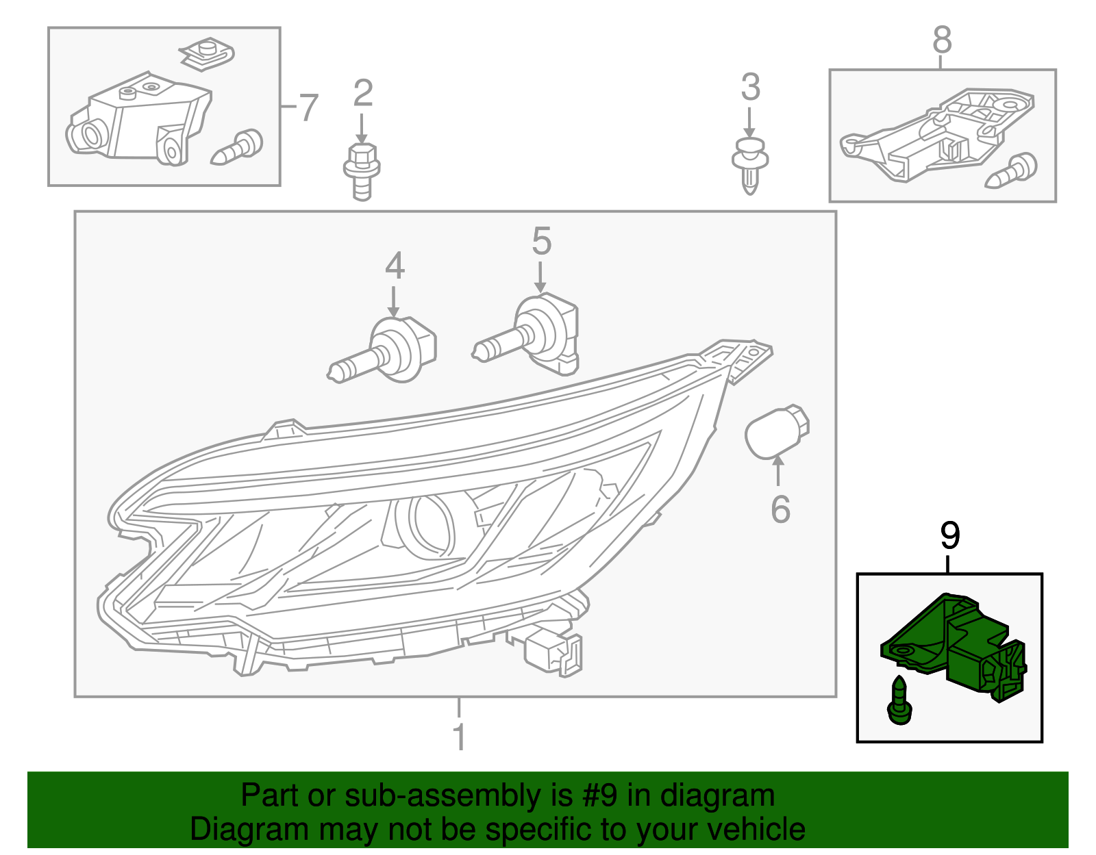 06150-T0A-A21 - Replacement Stay Kit C L Headlight - 2012-2016 Honda CR ...
