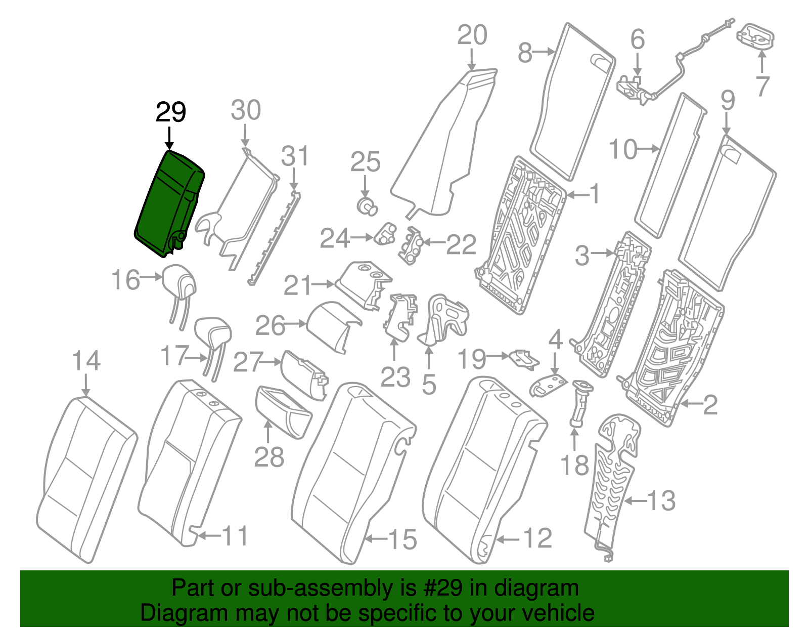 205-970-02-01-8U01 - Seat Armrest 2017-2025 Mercedes-Benz | Mercedes ...