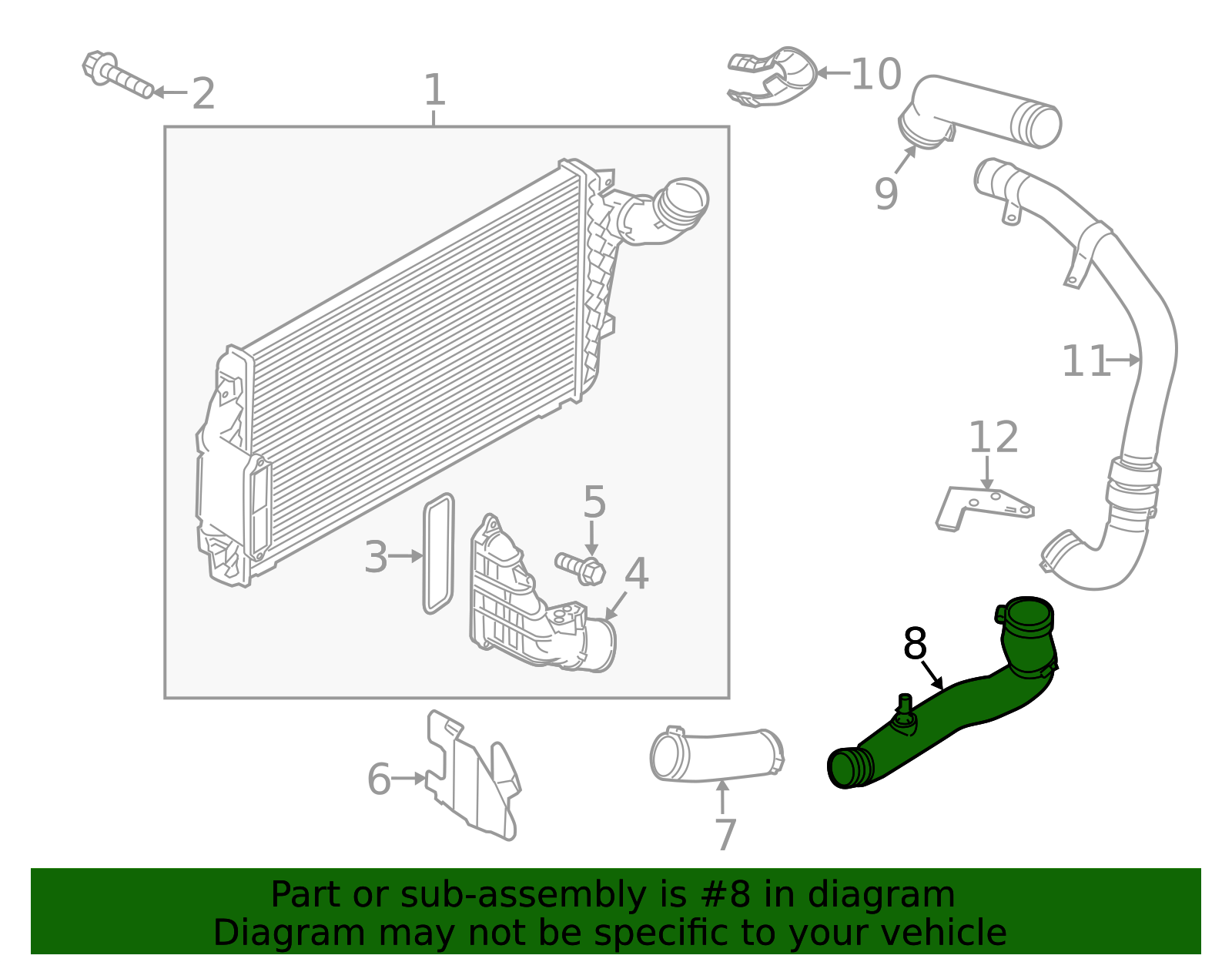 CB5Z-6C640-B - Inter-Cooler Pipe - 2012-2018 Ford | Eastgate Ford Parts