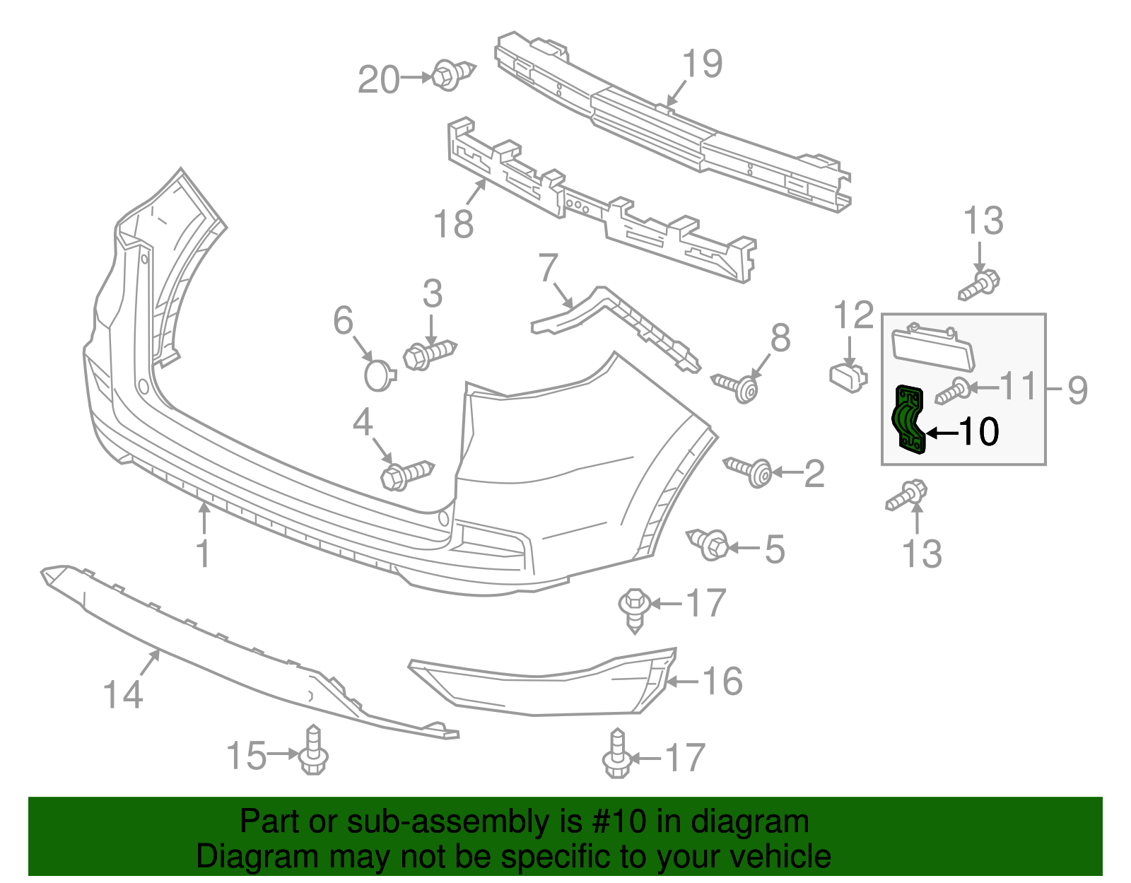 OEM 2015-2016 Honda CR-V Reflector Bracket 34501-T1W-R01 | Honda ...