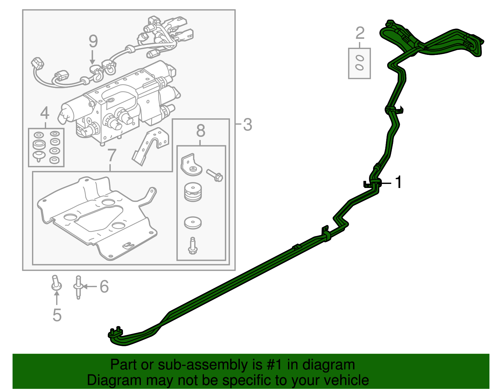 2013-2019 Land Rover | Air Suspension Compressor Line | LR085489 ...