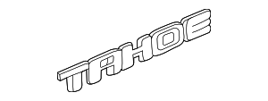 2021-2025 Chevrolet Tahoe Black Front Side Door Vehicle Name Plate ...