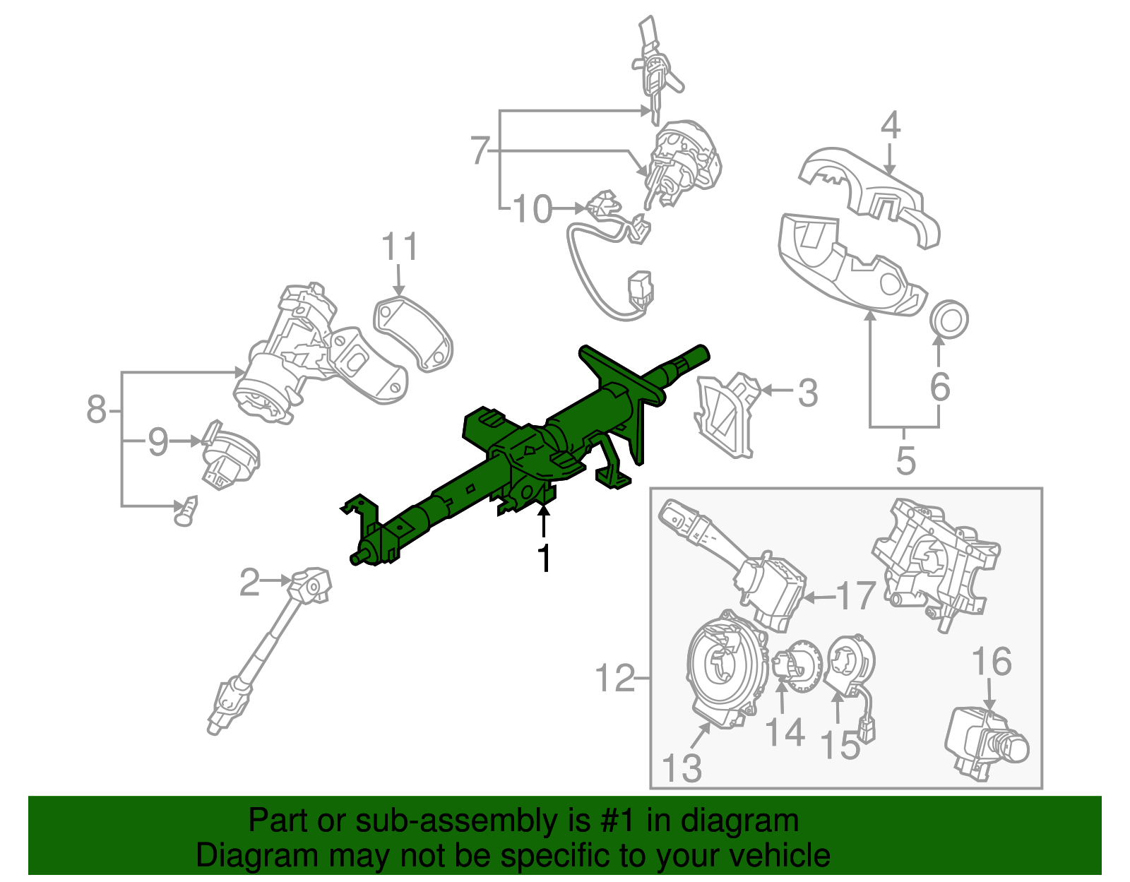 56310-1F300 - Steering Column 2007-2010 Kia Sportage | Kia.Parts Store