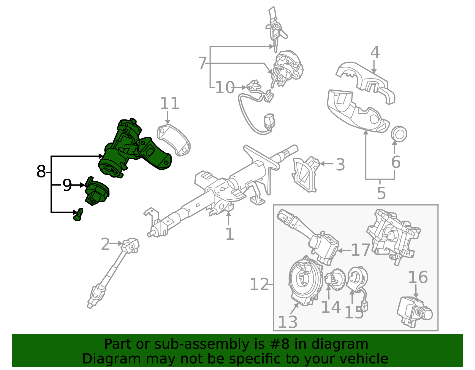 81910-2E000 - Ignition Housing 2005-2010 Kia Sportage | Kia.Parts Store
