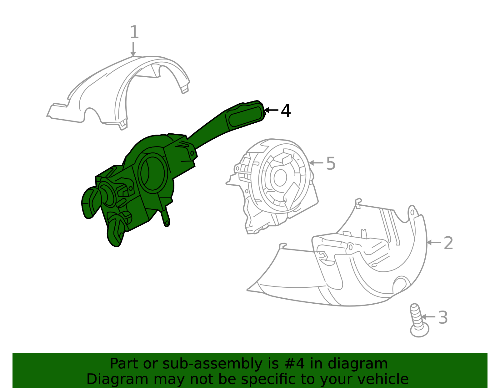 Audi Combination Switch - OEM Turn Signal/Wiper Control - Part #8K0-953 ...