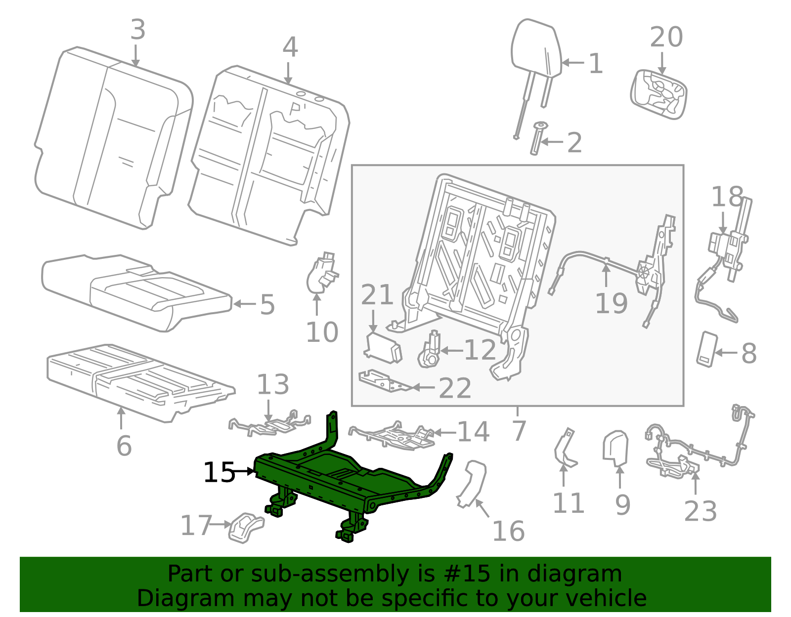2018-2025 GM Seat Frame 85650790 | Capital Chevy Parts