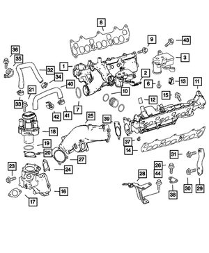 2007-2009 Dodge 07-09 Dodge Freightliner Sprinter 3.0L INTAKE MANIFOLD ...
