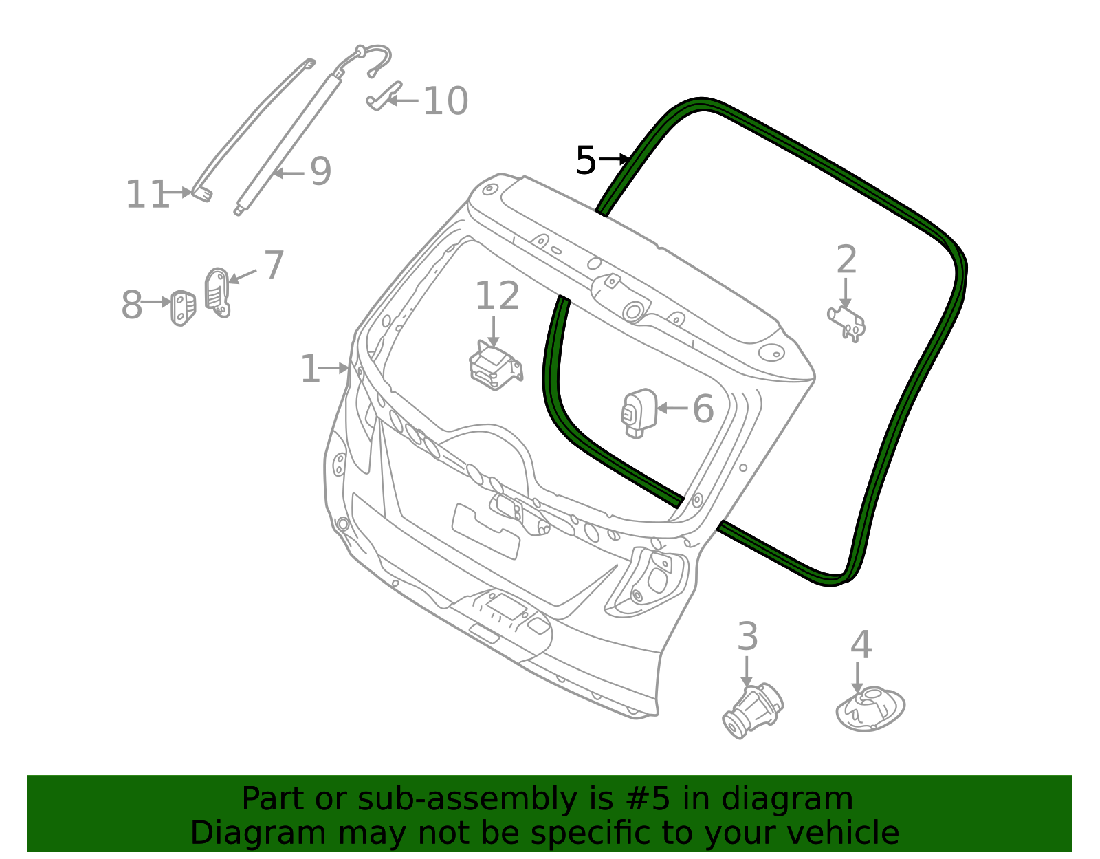 2022-2025 Hyundai Tucson Weather-Strip On Body 81761-N9200 | OEM Parts ...