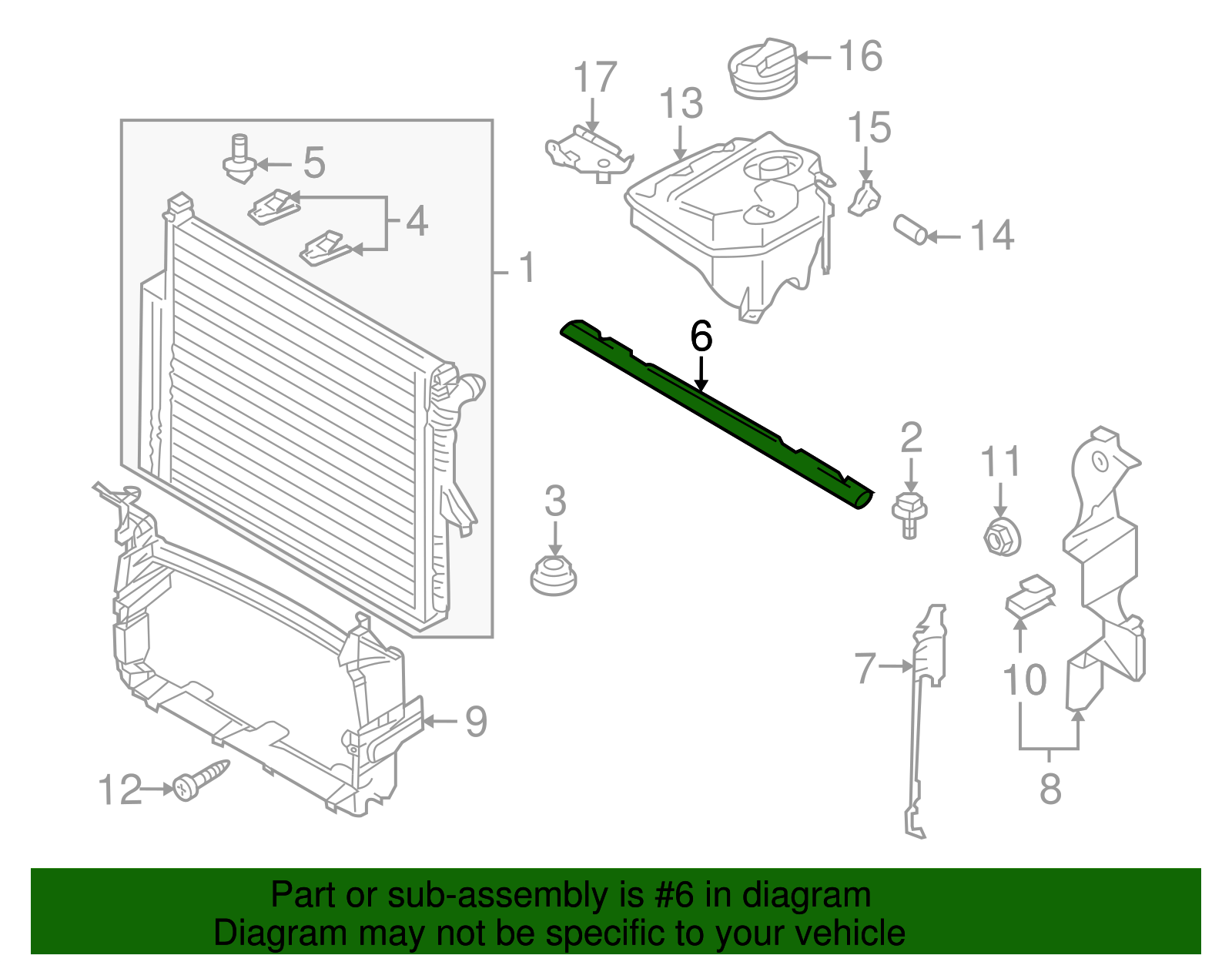 7L0-121-345 - Seal Strip - 2004-2010 Volkswagen Touareg | VW OEM Parts ...