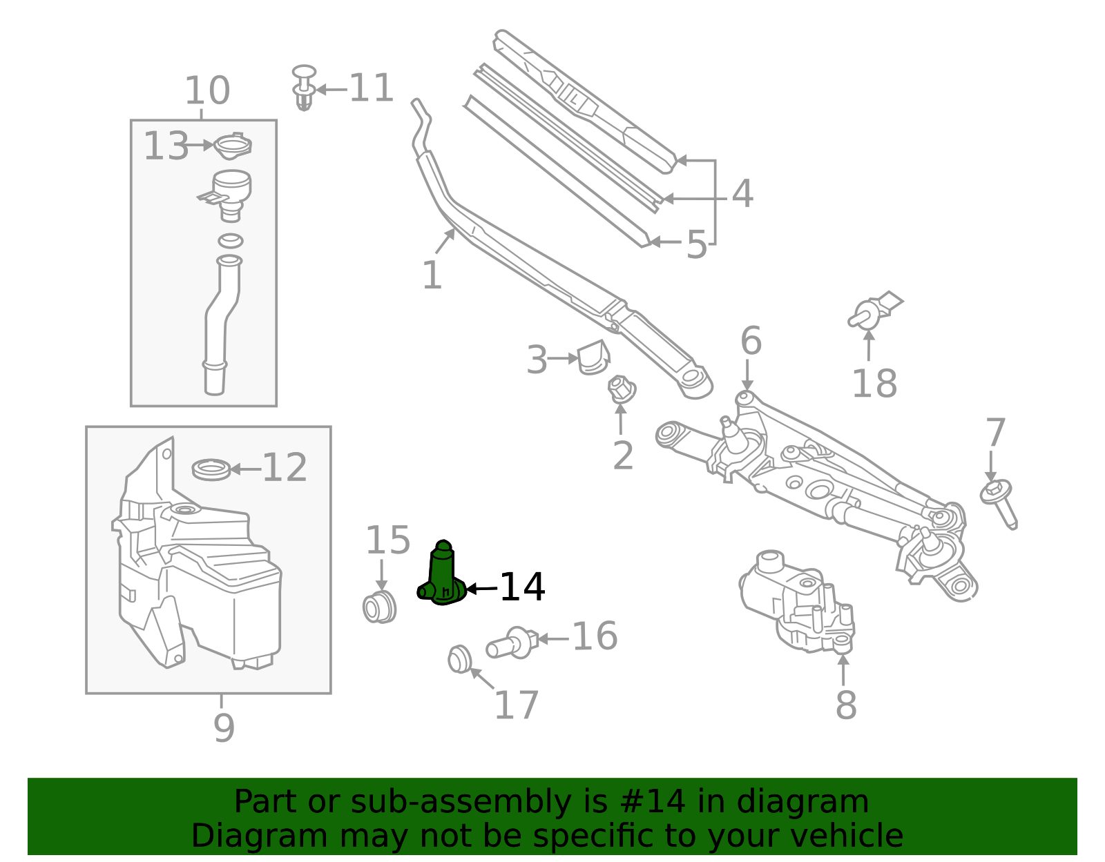 2022-2025 Toyota Washer Pump 85330-0A020 | Toyota Parts Center