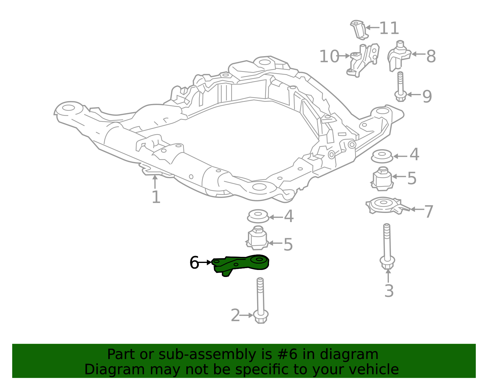 50266-T2A-A01 - Front Support 2013-2017 Honda Accord | Honda Parts Online