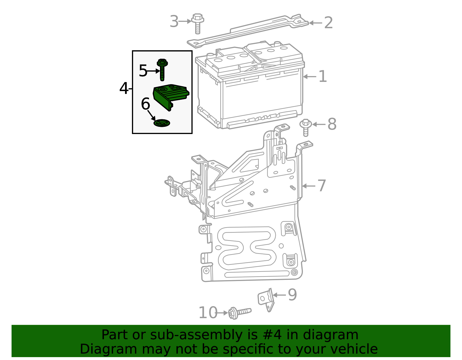 2020-2025 GM Battery Hold Down Retainer 84496064 | GM Parts Center