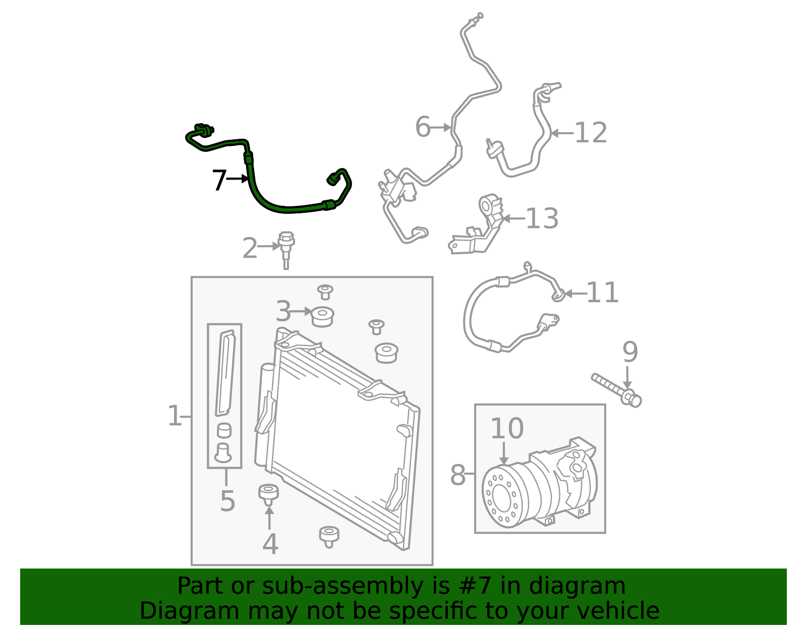 2007-2014 Toyota Tundra 2007-2014 Toyota Tundra - Discharge Hose 88711 ...