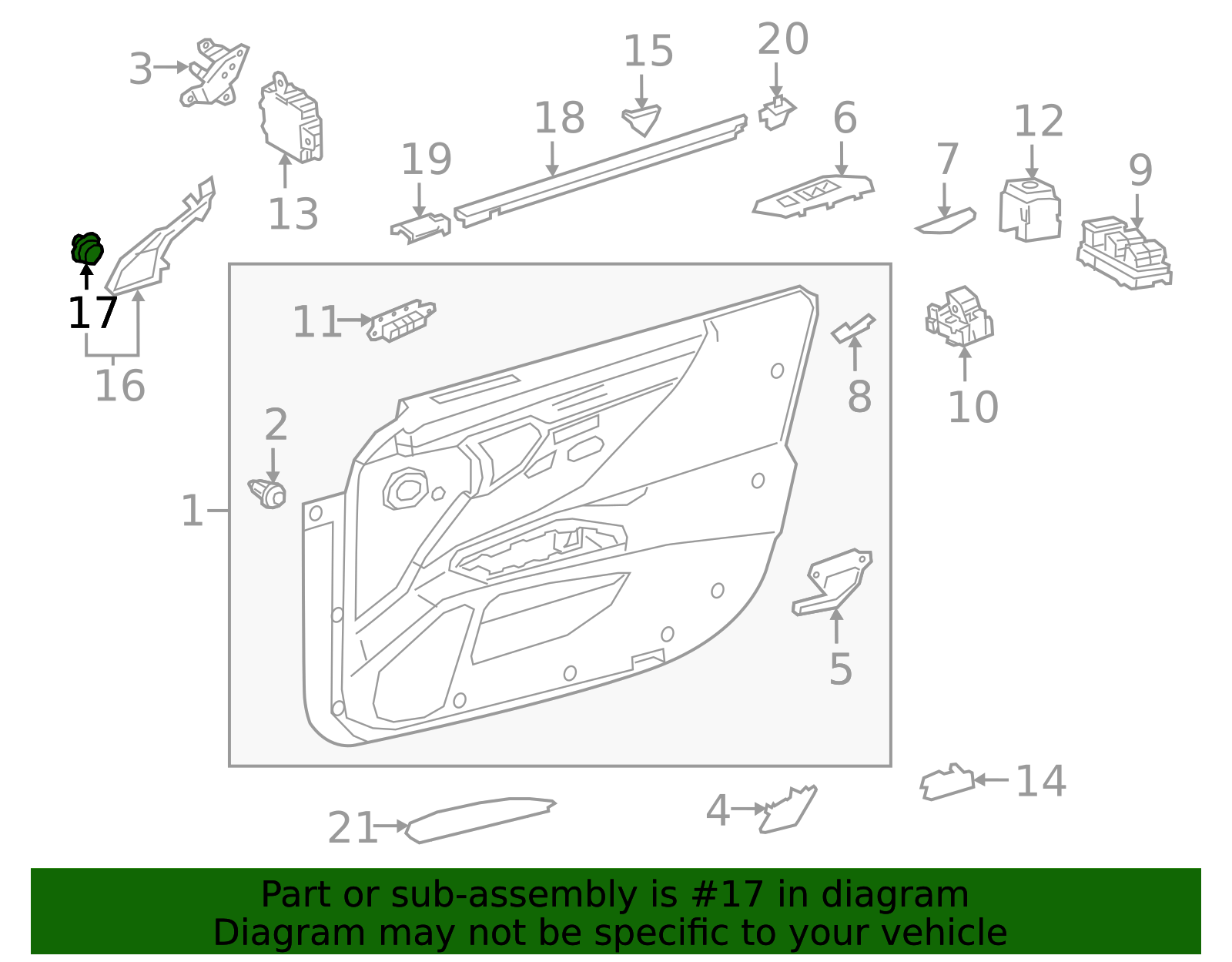 67771-26240 - Door Trim Panel Upper Clip - 2011-2021 Lexus | My L Parts