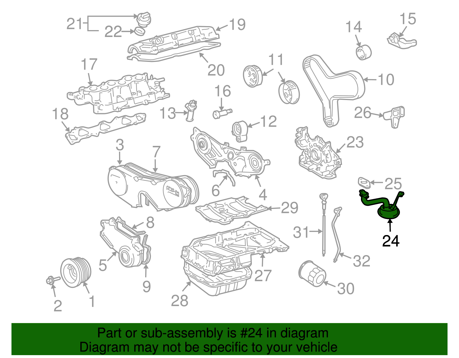 1994-2010 Toyota Oil Pick-Up 15104-20020 | Toyota San Diego Parts