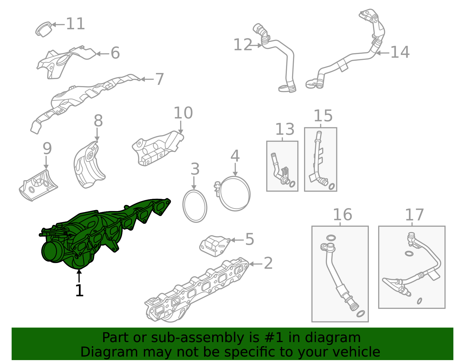 2019-2025 Land Rover Exhaust Manifold LR180430 | OEM Euro Parts
