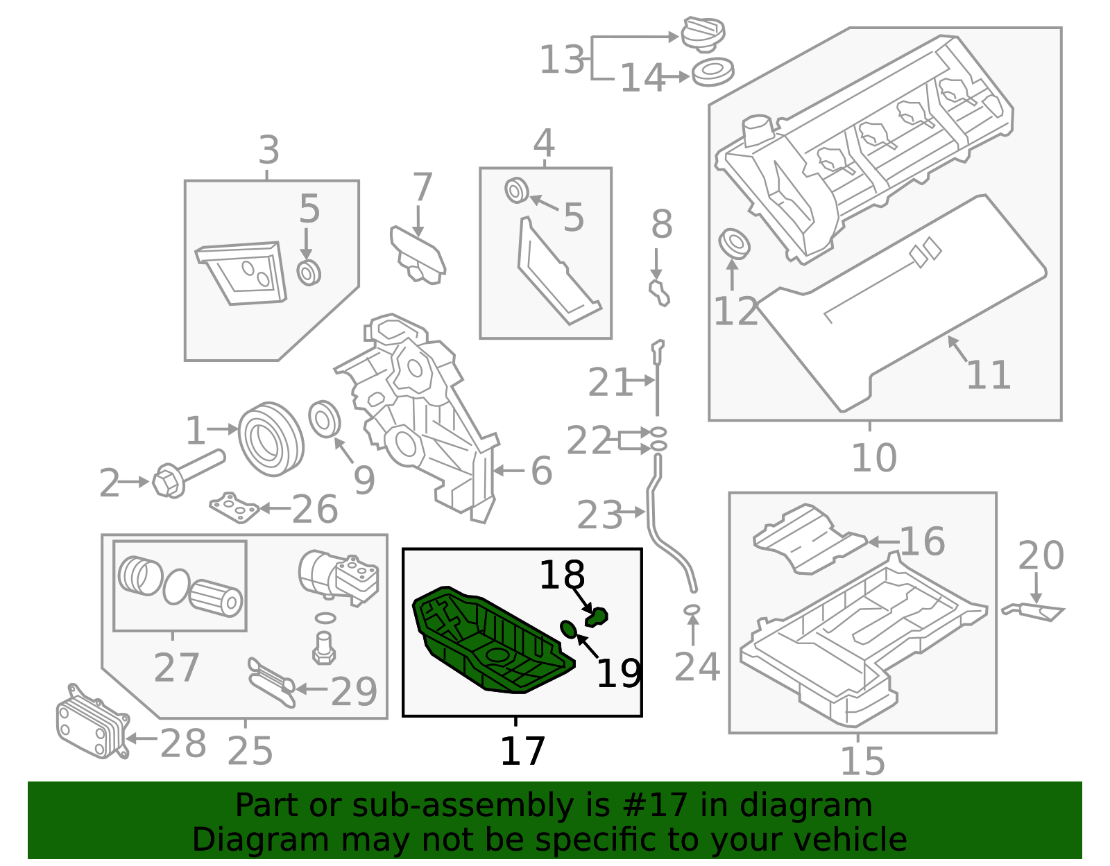 2010-2016 Hyundai Oil Pan 21510-3F000 | QuirkParts