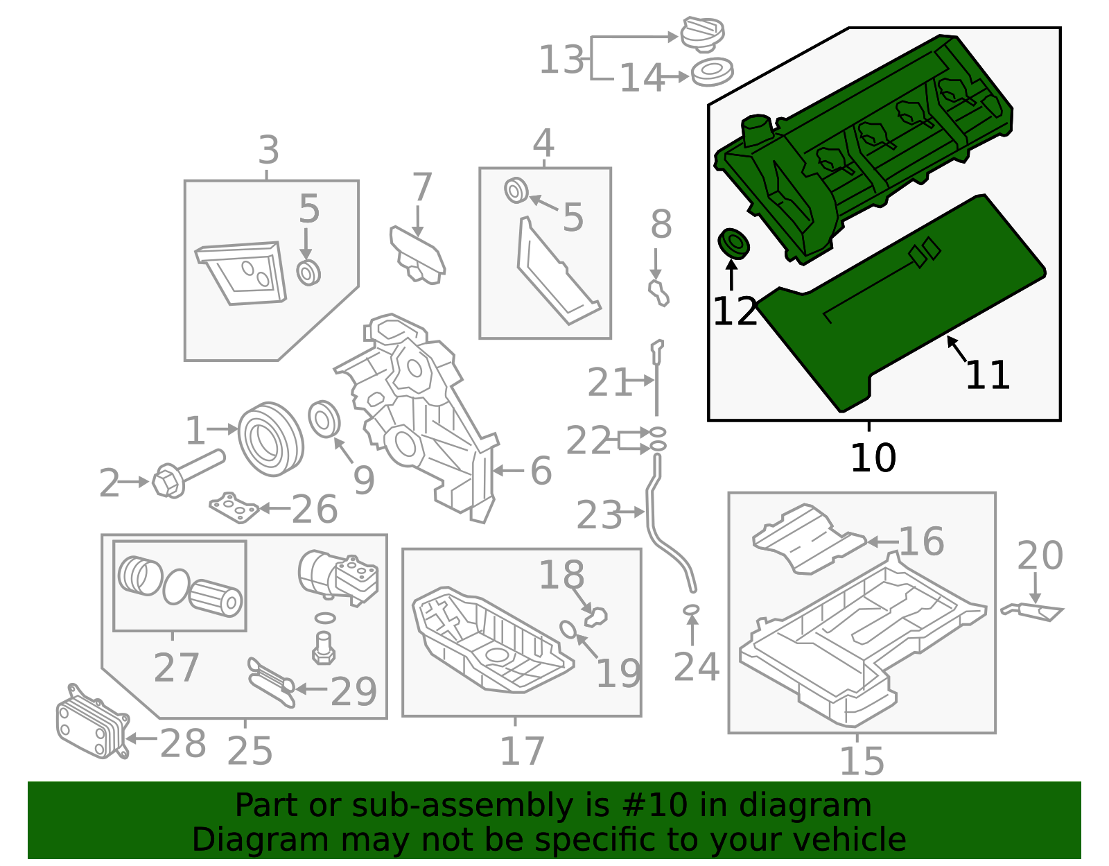 Hyundai - 22410-3F400 - Valve Cover - 2012-2016 Hyundai | OEM Hyundai ...
