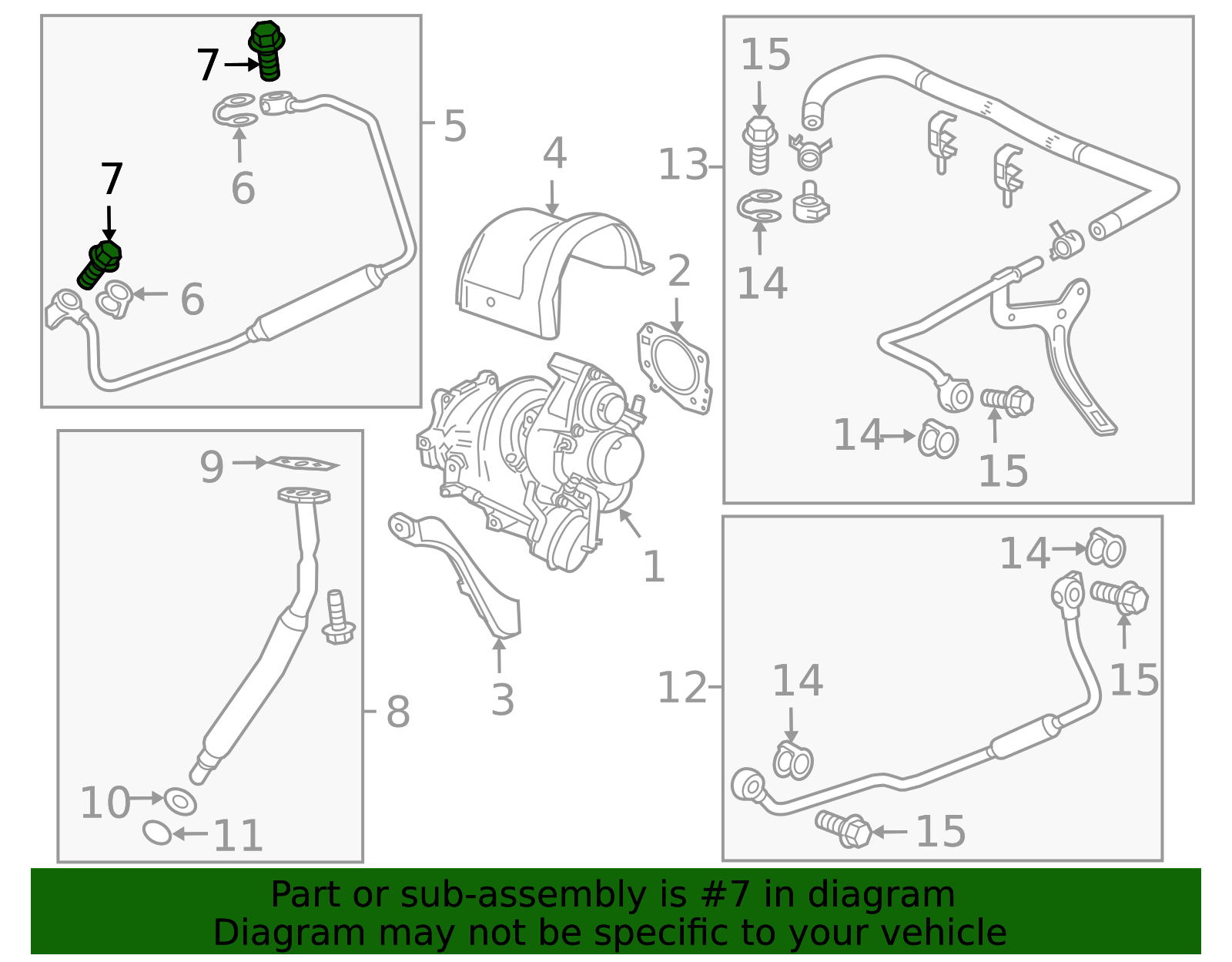 2011-2016 Buick Turbocharger Oil Feed Pipe Bolt 11561946 GM ...