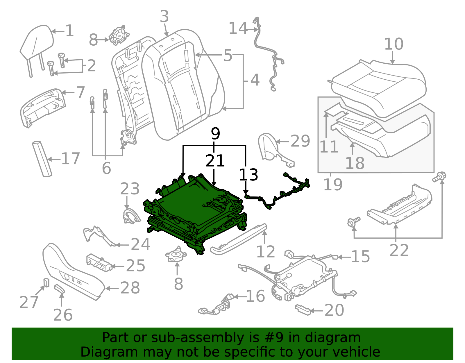 64139AN02B - 2020-2024 Subaru - Cushion Assembly | Subaru Parts Deals