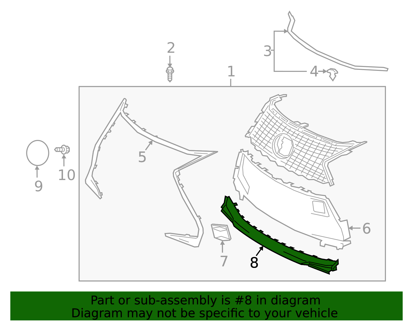 53122-30240 - Lower Molding - 2016-2020 Lexus GS F | My L Parts