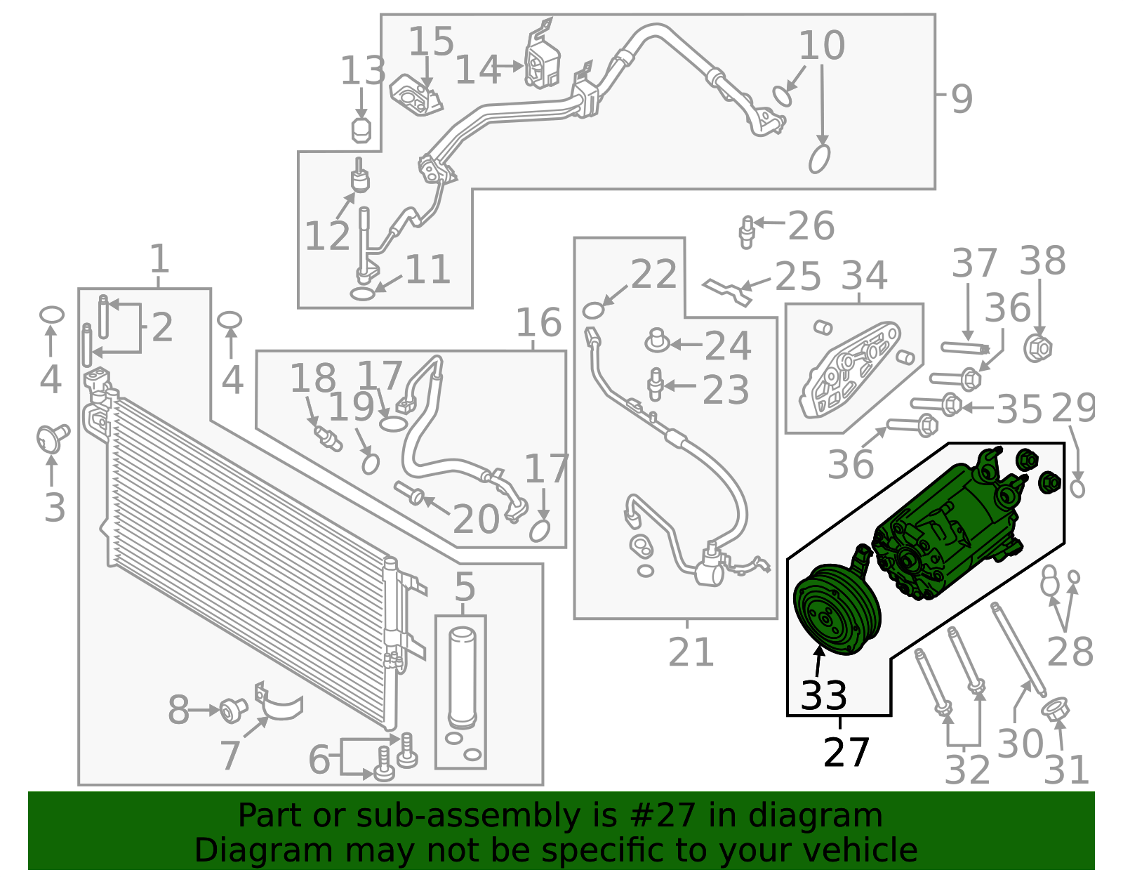 2017-2019 Ford A/C Compressor GV6Z-19703-AF | TascaParts.com