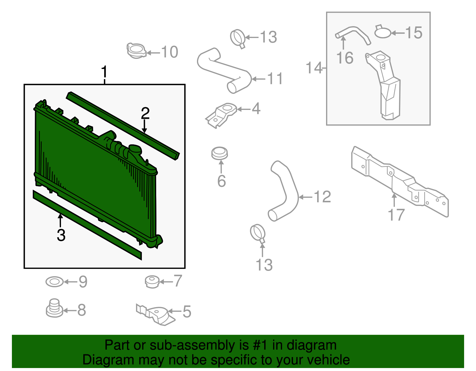 2008-2010 Subaru Impreza Radiator Assembly 45119FG000 | Subaru Parts Store