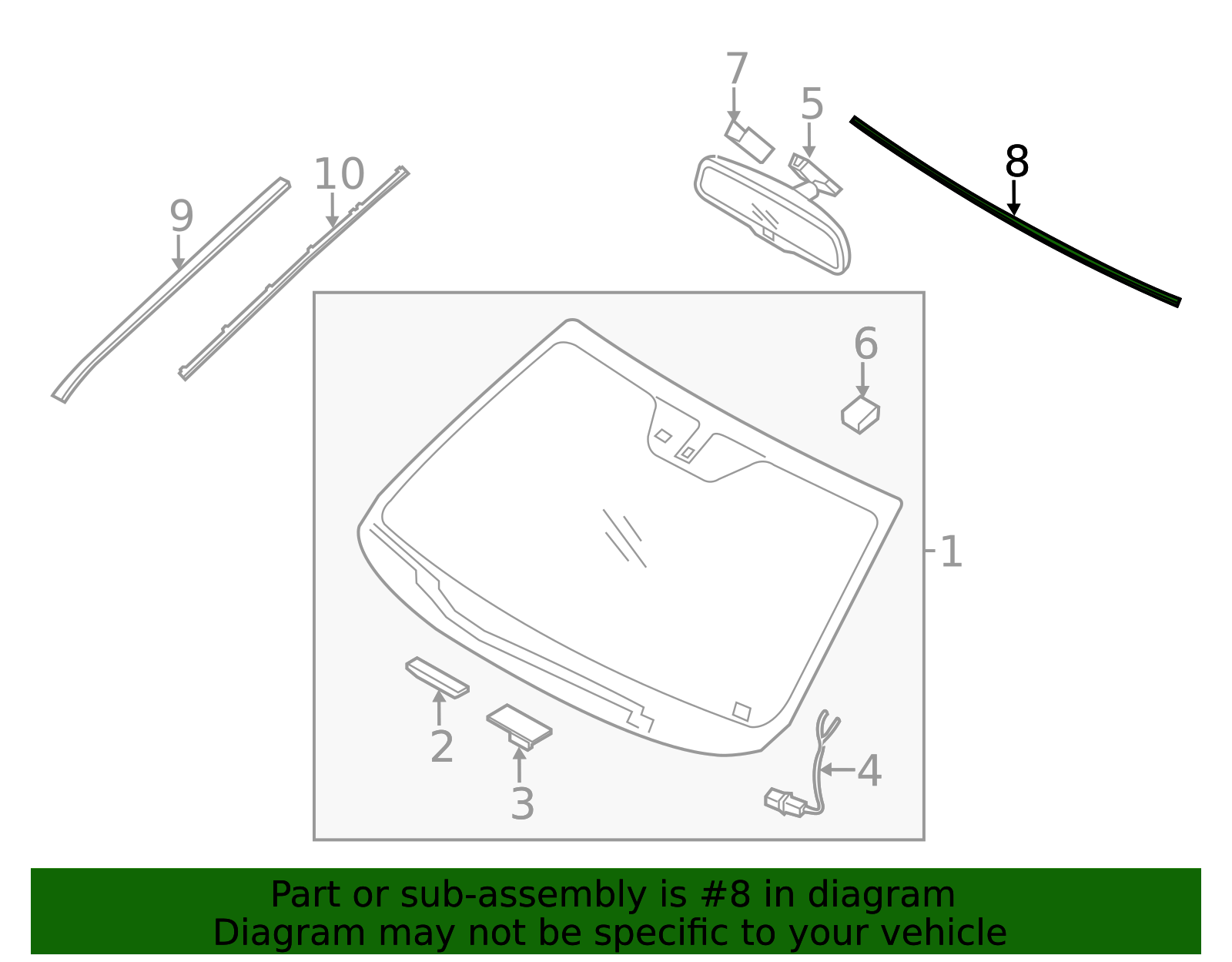 86131-2P000 - Upper Molding 2011-2015 Kia Sorento | Kia.Parts Store