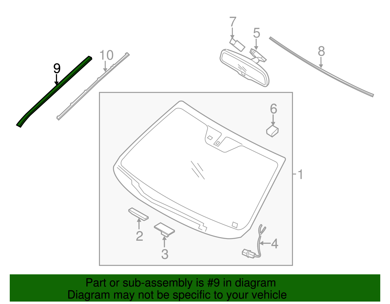 86132-2P010 - Side Molding 2011-2015 Kia Sorento | Genuine Kia Parts