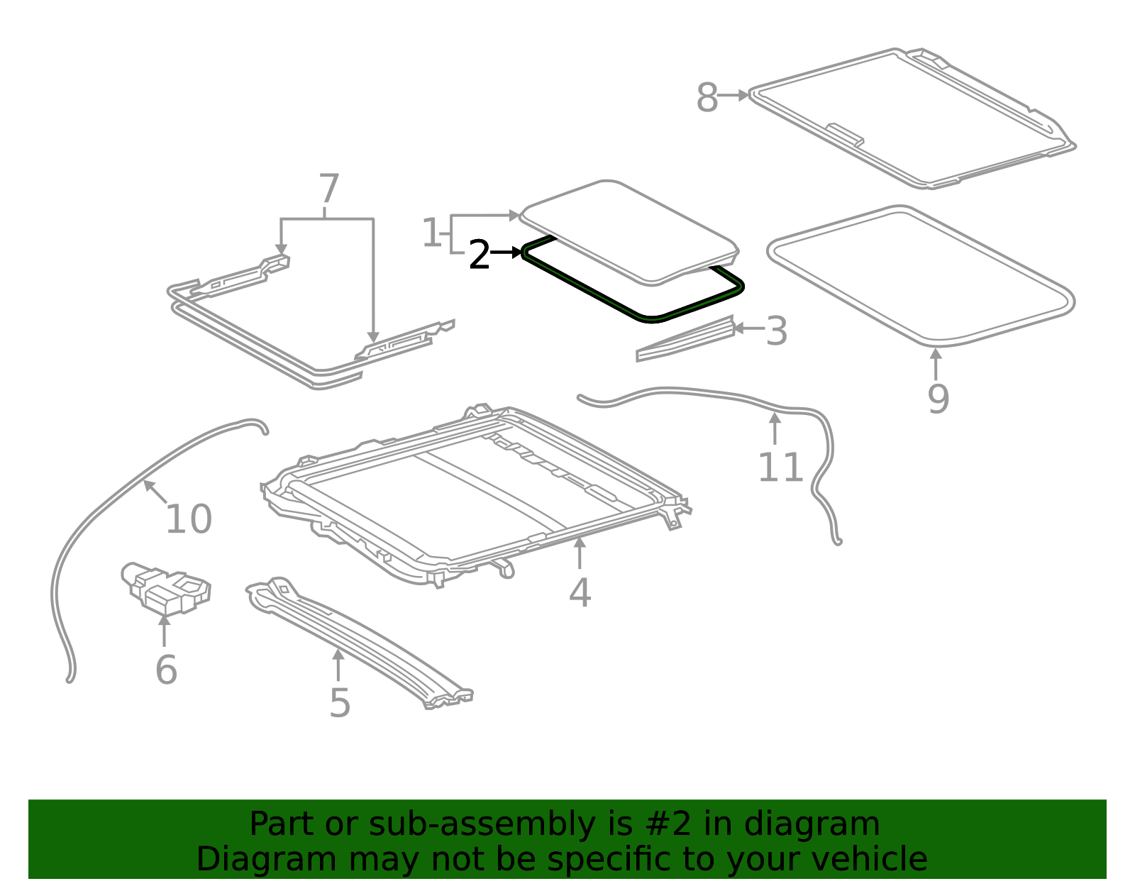 2021-2025 Toyota Glass Weather-Strip 63251-06120 | Toyota Parts Center
