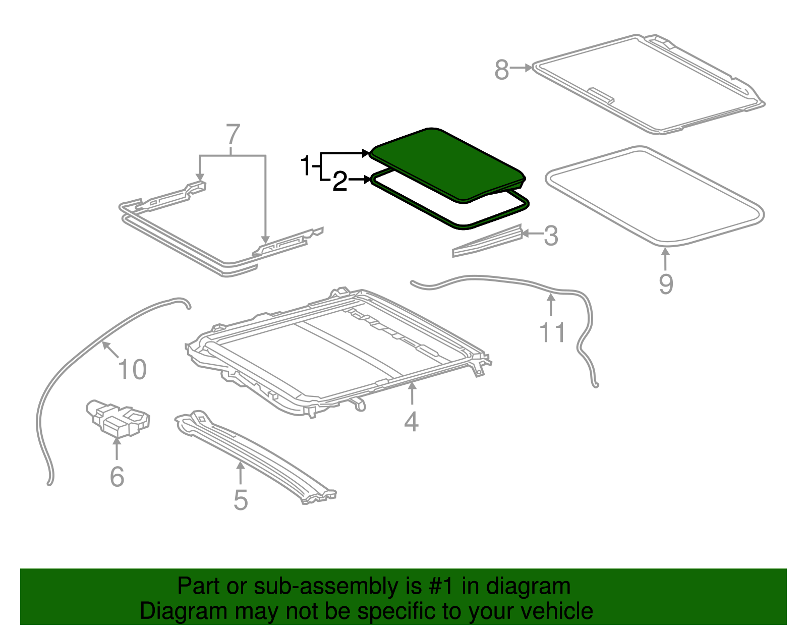 63201-06151 - Sunroof Glass - 2018-2025 Toyota Camry | OEM Genuine ...
