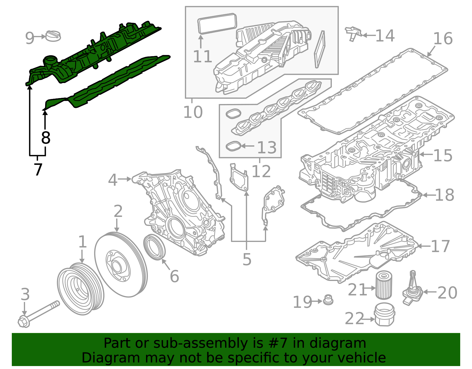 11128634952 - 2017-2019 BMW M760i xDrive Valve Cover (11-12-8-634-952 ...