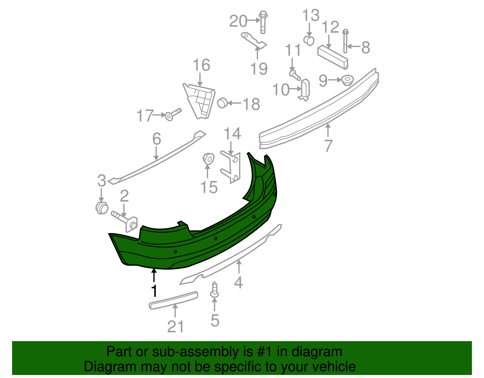 2004-2009 Audi Bumper Cover 8H0-807-303-GRU | Genuine Audi Part