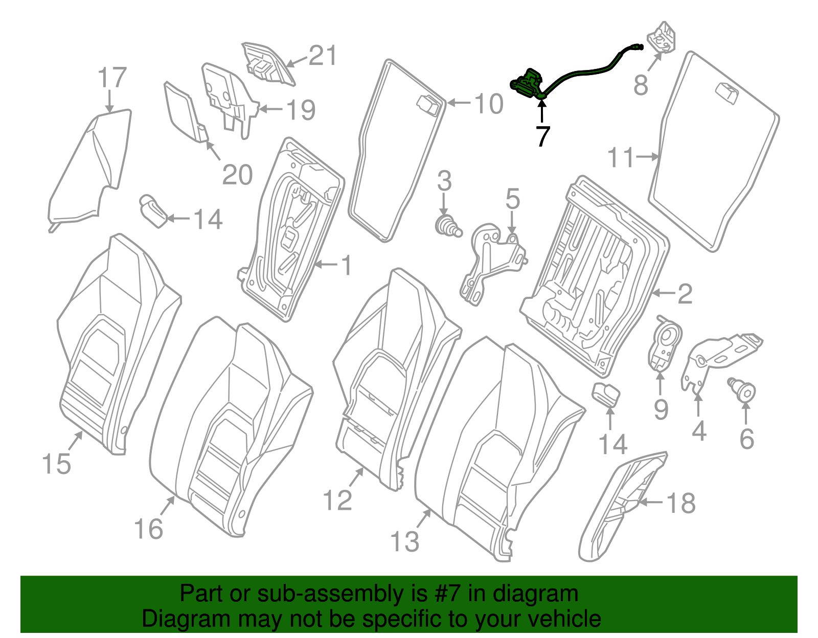 207-920-00-76 - Folding Seat Latch 2010-2017 Mercedes-Benz | Mercedes ...
