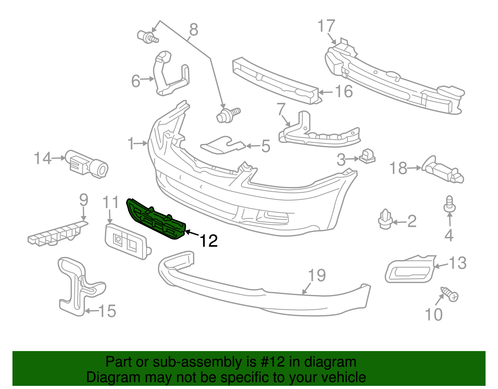 71102-SDA-A00 - Grille 2006-2007 Honda Accord | Honda Parts Online