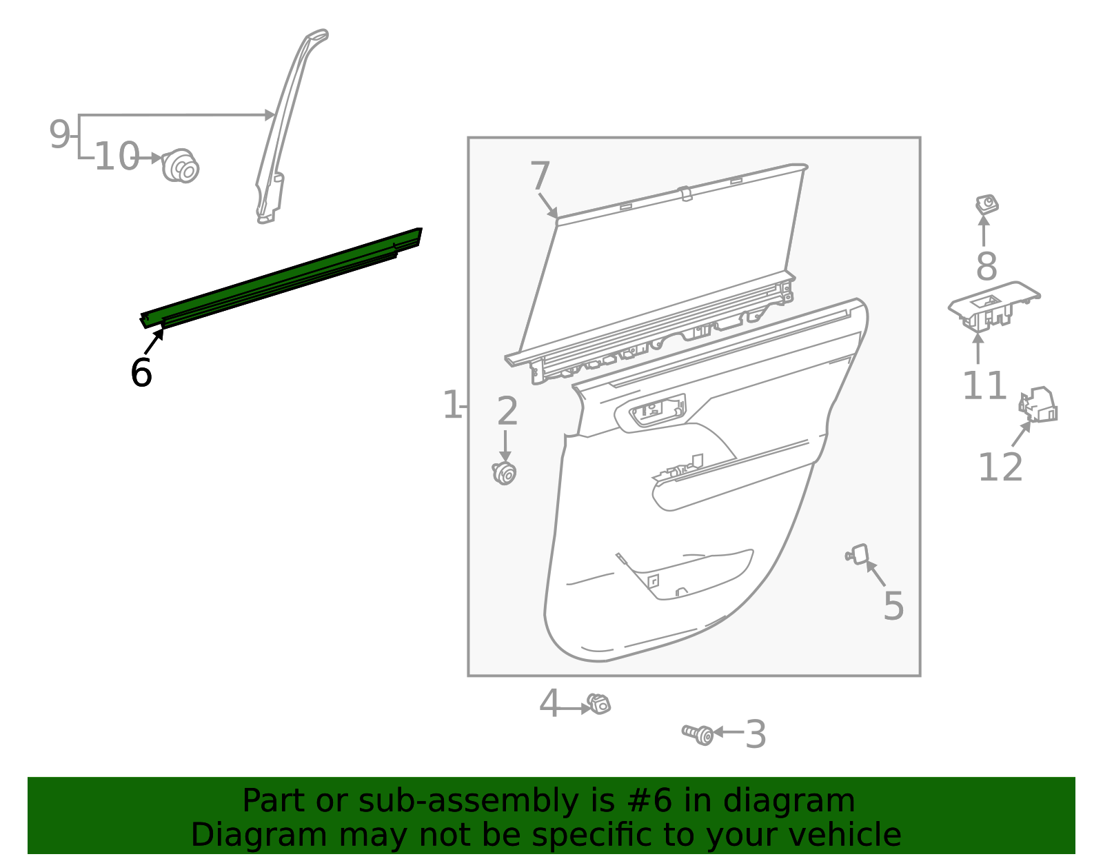 68174-0E080 - Belt Weather-Strip 2020-2025 Toyota Highlander | Norm ...