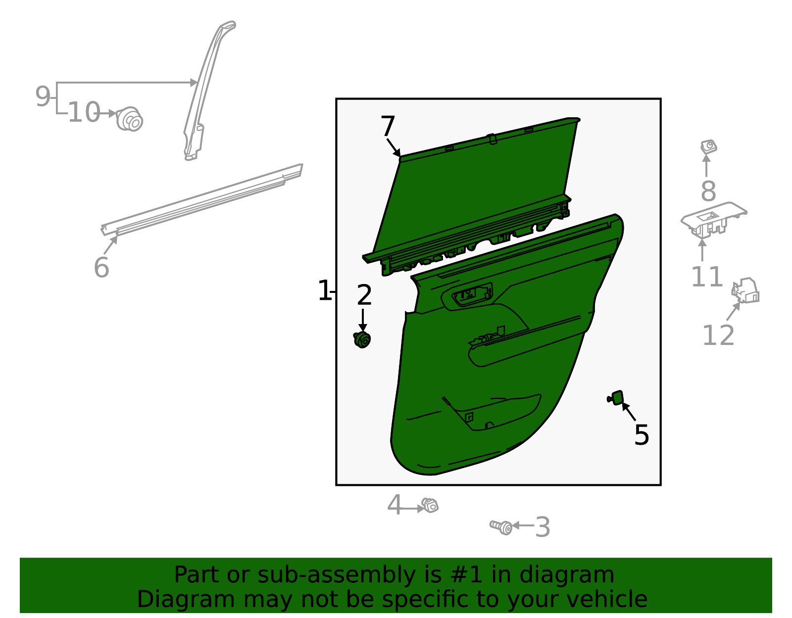 2023-2025 Toyota Highlander Door Trim Panel 67630-0E822-28 | Toyota ...