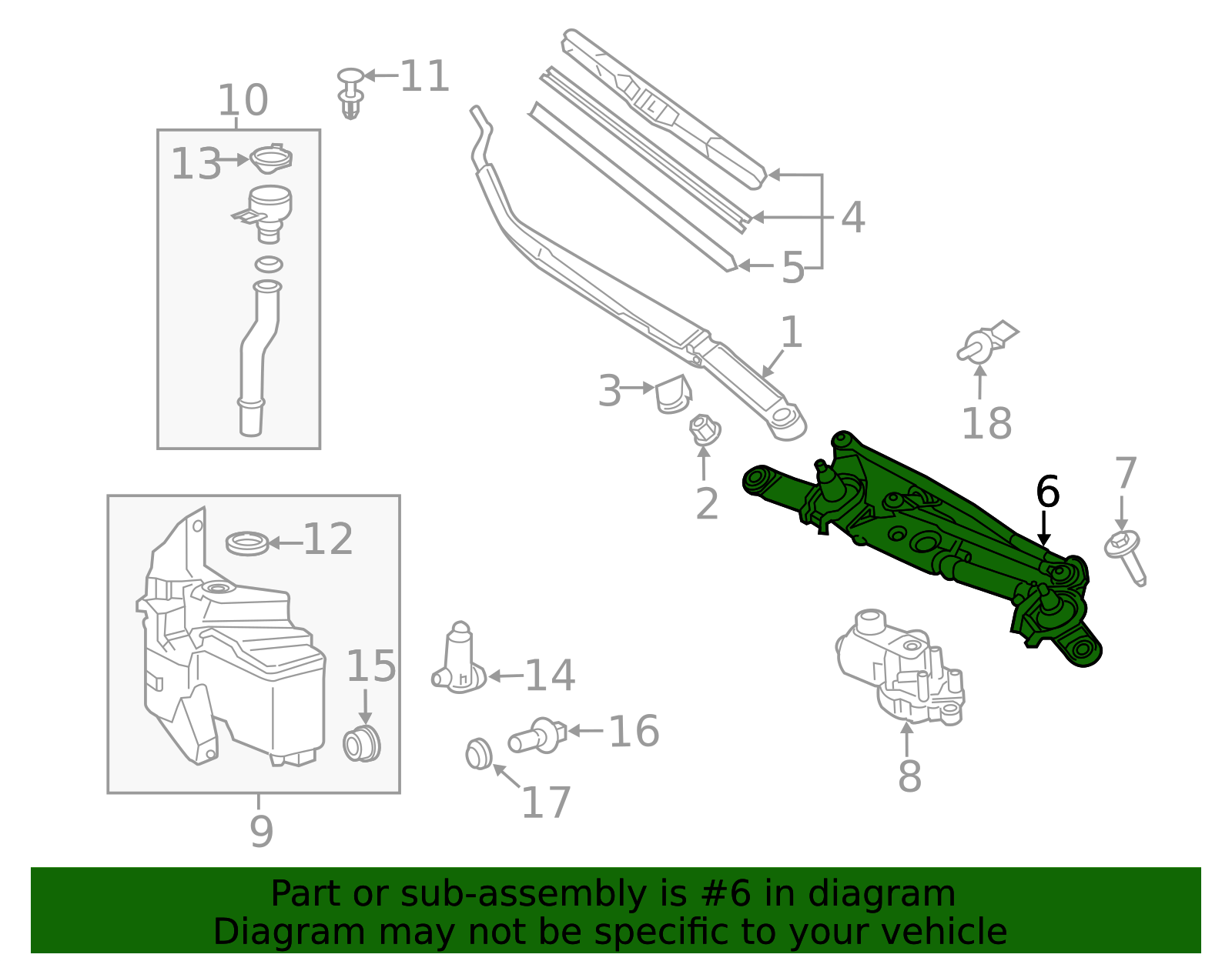 2023-2025 Toyota Corolla Windshield Wiper Linkage 85150-02421 | Toyota ...