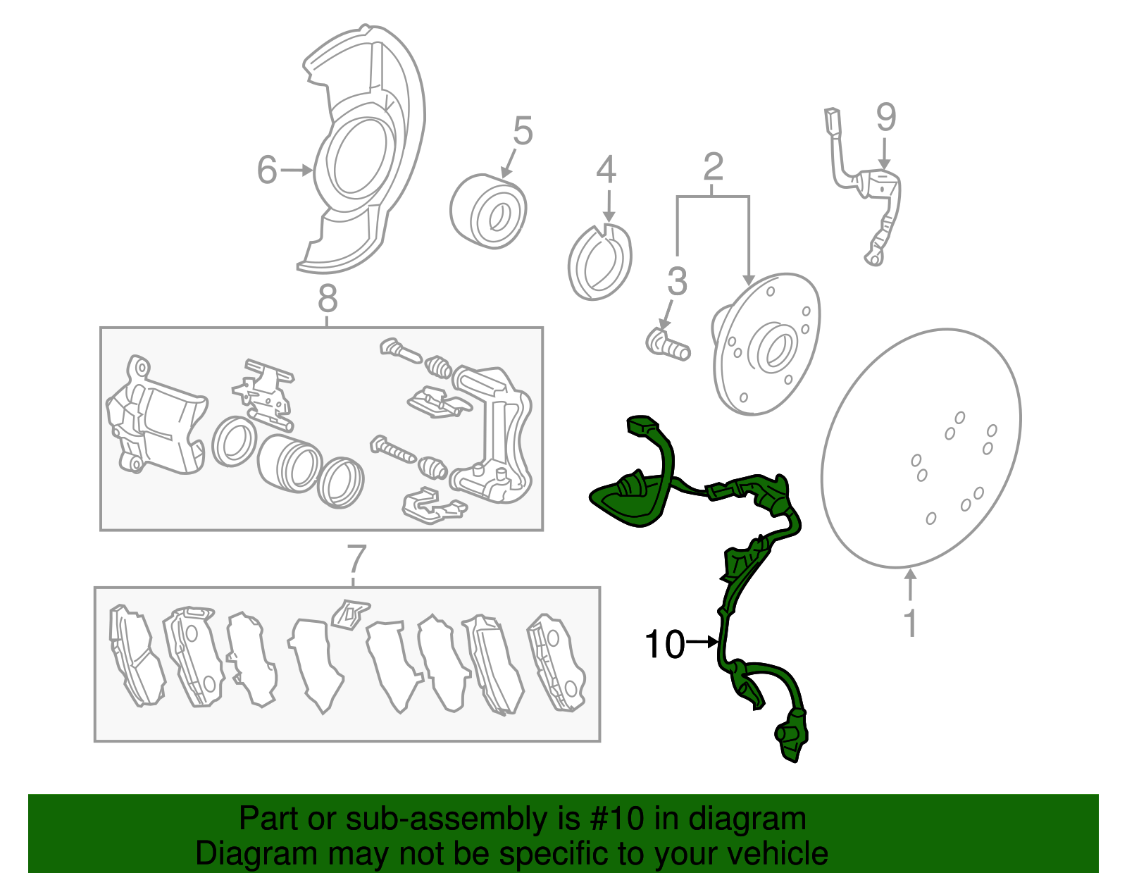 57455-T2F-A01 - Front Speed Sensor 2013-2017 Honda Accord | Honda Parts ...