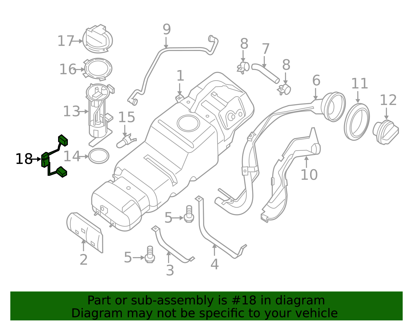 2017-2021 Nissan Level Sensor 25060-9JJ0B | Nissan Parts Central