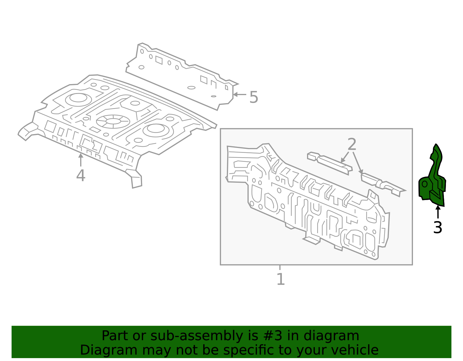 66154-TBA-A00ZZ - Rear Body Panel Bracket 2016-2022 Honda | Honda Parts ...
