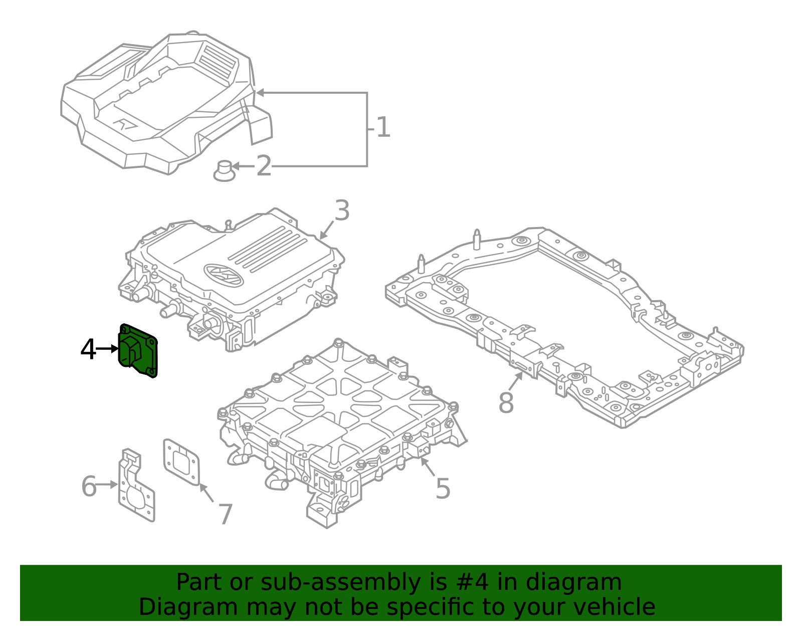 2017-2021 Hyundai Ioniq Inverter Cover 36636-0E050 | MotorMotor