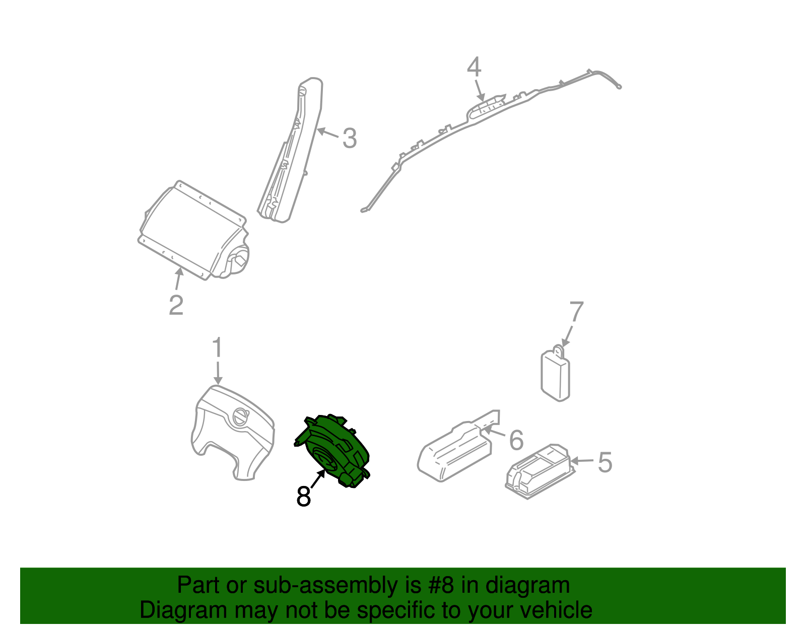 2005-2014 Volvo XC90 Clock Spring 31313084 | TascaParts.com
