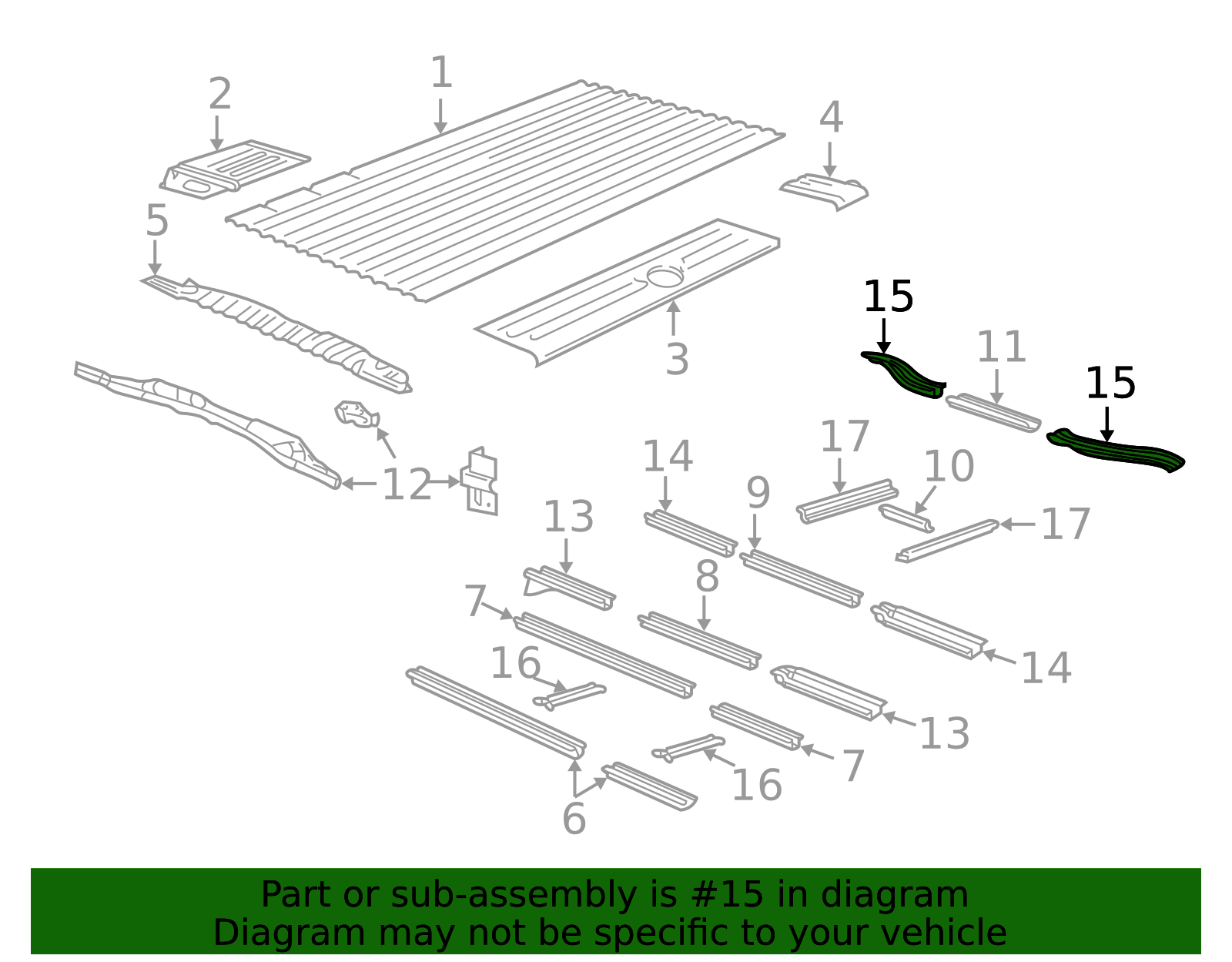 1996-2025 GM Driver Side Underbody Side Rail Outrigger 88944085 ...