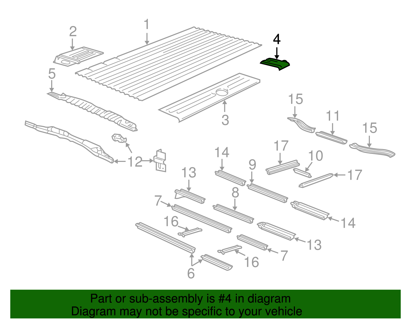 1996-2025 GM Driver Side Floor Panel Filler Panel 15888310 | Capital ...